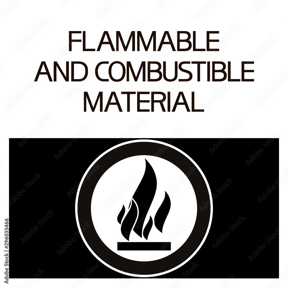 Combustible Materials Sign
