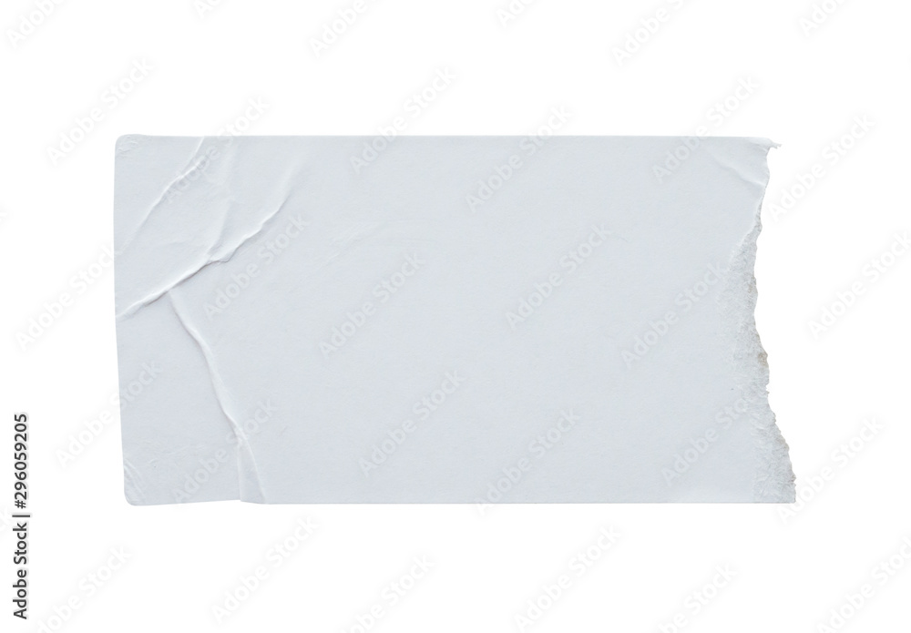 Torn paper sticker label isolated on white background Stock Photo ...