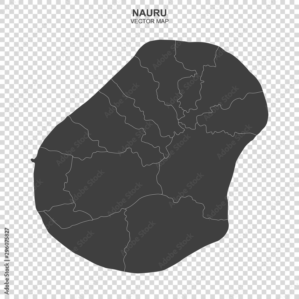 political map of Nauru isolated on transparent background Stock Vector ...
