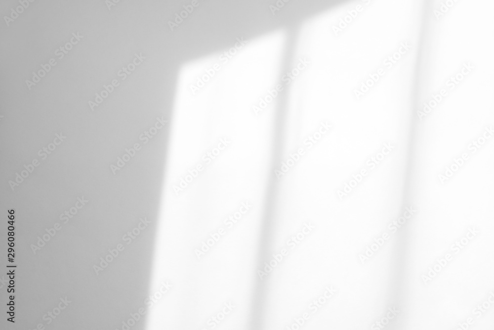 Organic drop diagonal shadow on a white wall, overlay effect for photo ...