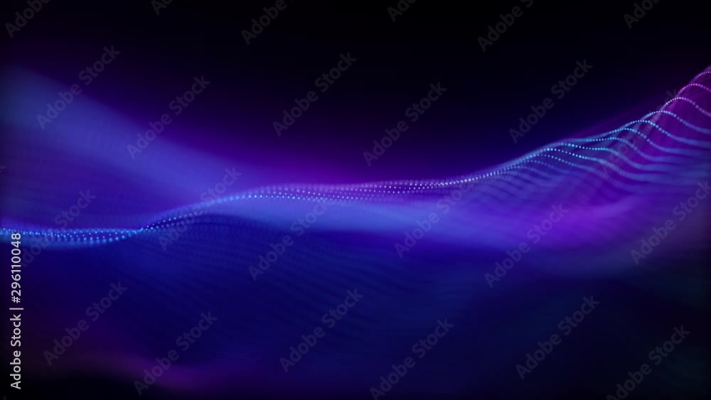 4K video. Lines abstract. Looped animation. Wave pattern. Dotted lines ...