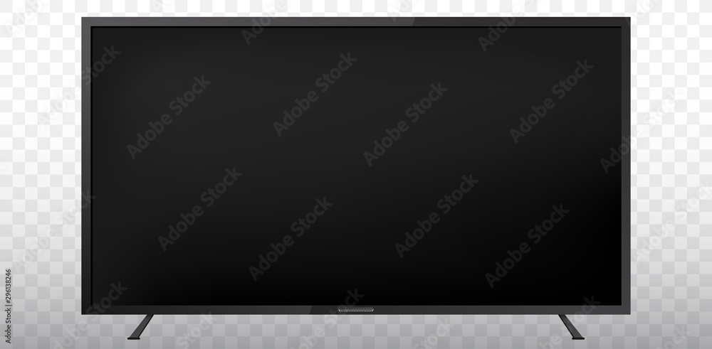 Blank TV Screen Vector Illustration With Transparent Background Stock ...