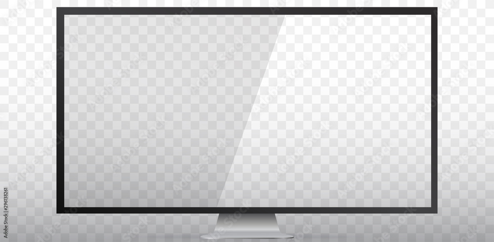 TV Screen Vector Illustration With Transparent Background Stock Vector ...