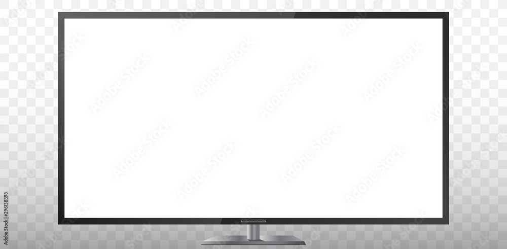 White TV Screen Vector Illustration With Transparent Background Stock ...