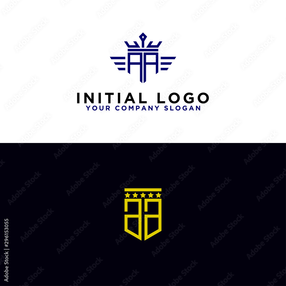 Set your company's logo design inspiration from the AA initial logo ...