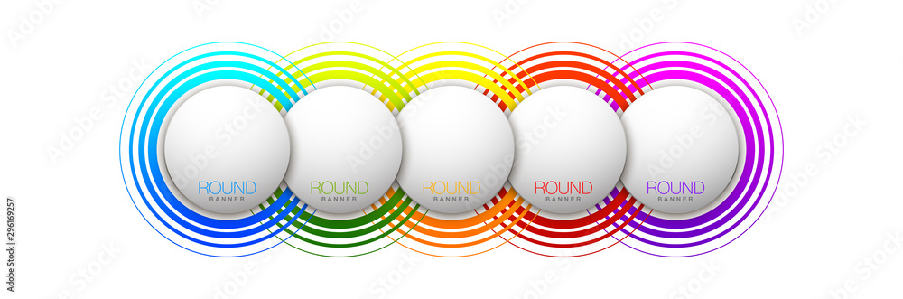 5 components chart make up something. Modern business circle ...