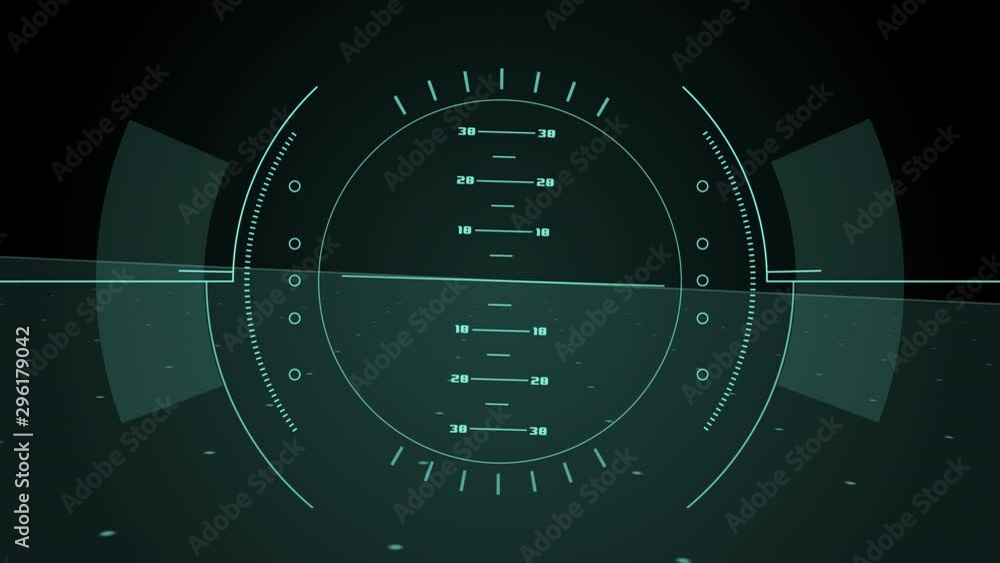 Gyroscopic Airplane HUD Heads Up Display Stock Video | Adobe Stock
