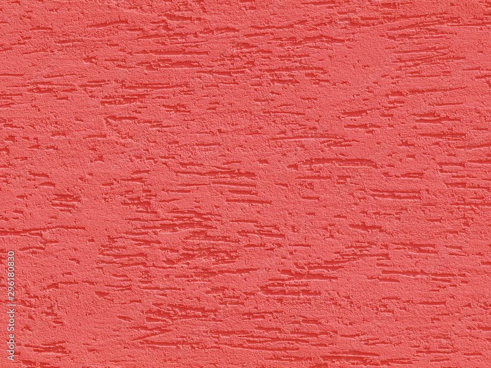 Red background facade plaster . Monolithic plaster decorative backdrop ...