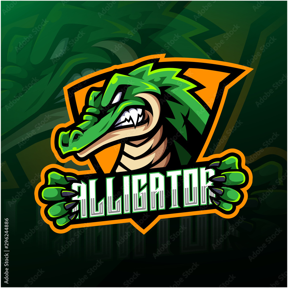 Alligator sport mascot logo design Stock Vector | Adobe Stock