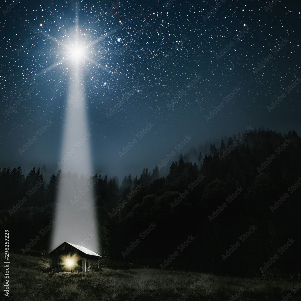 star indicates the christmas of Jesus Christ. Stock Photo | Adobe Stock