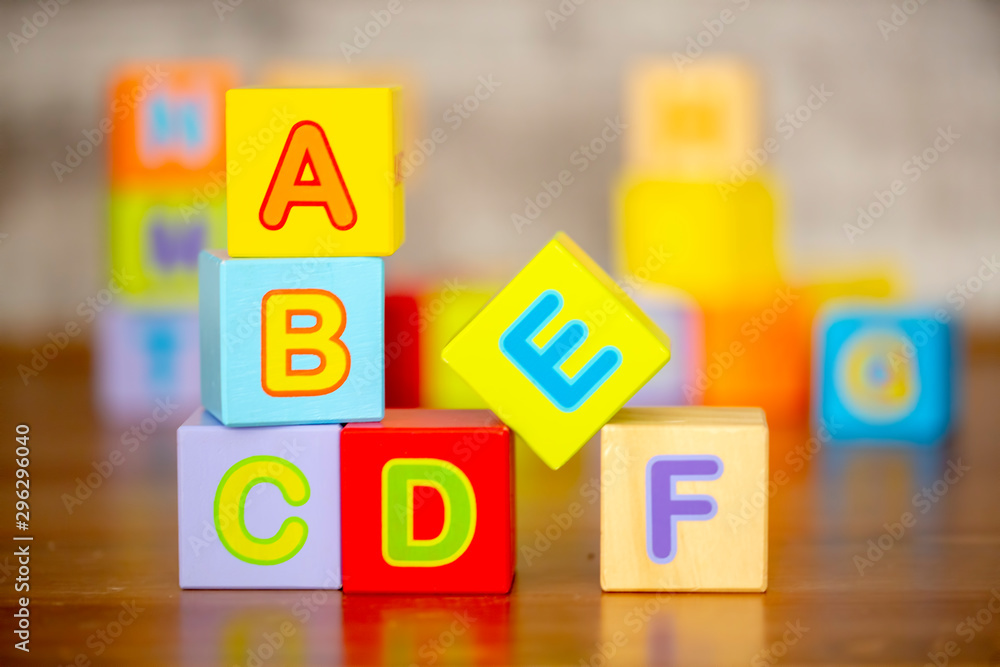 Wooden alphabet, with letters a, b, c article Stock Photo | Adobe Stock