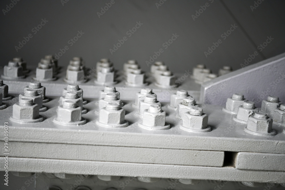 technological design with large bolted connections Stock Photo | Adobe ...
