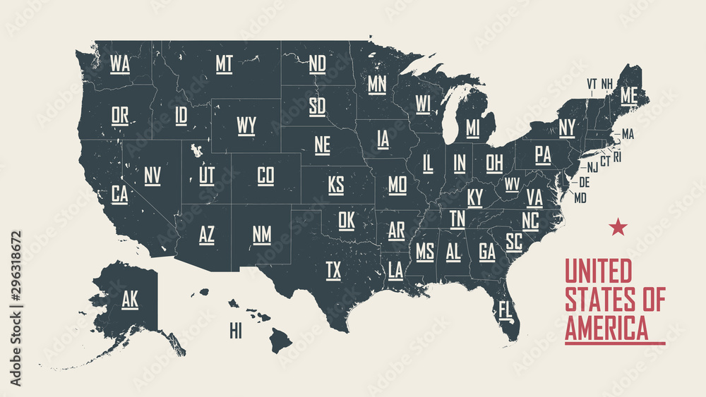 The United States Of America Map Abbreviations - Infoupdate.org