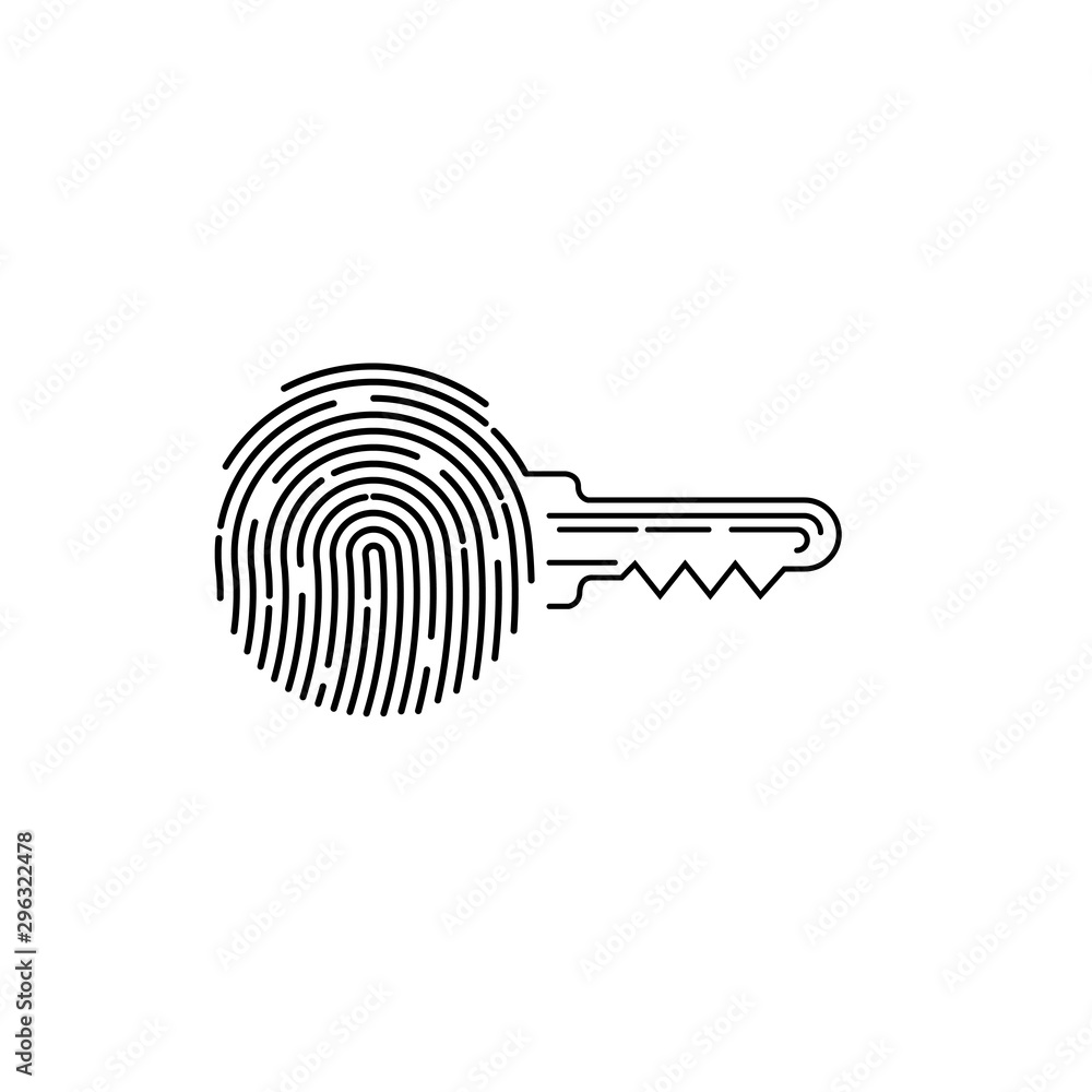 Fingerprint sign icon. Digital security authentication concept ...