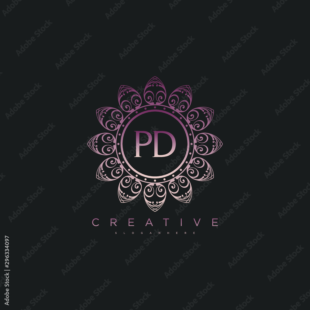 Letter PD Elegant initial logo vector Stock Vector | Adobe Stock