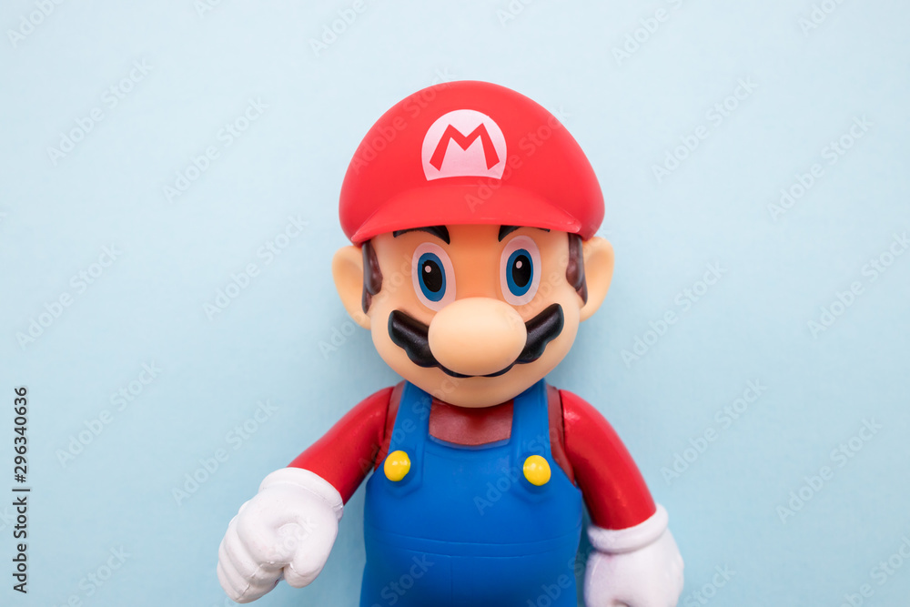 LONDON - JULY 31, 2019: Super Mario Nintendo video game character on ...