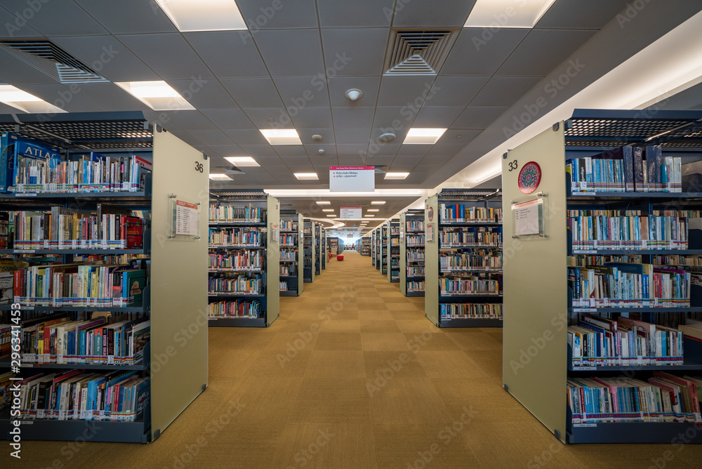 Interior of library Stock Photo | Adobe Stock