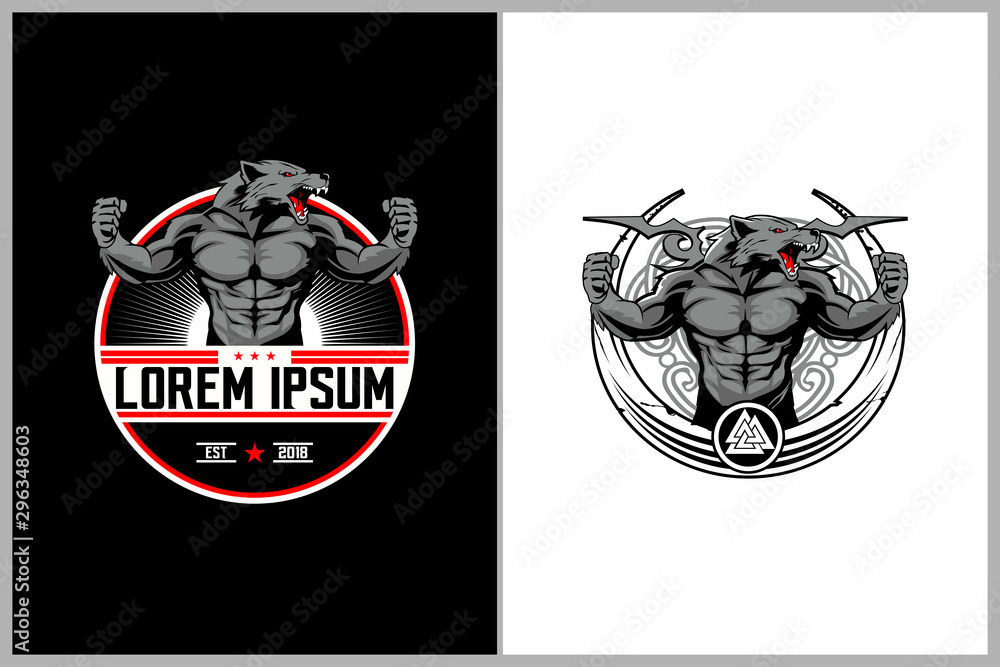 werewolf cartoon character vector logo and sign Stock Vector | Adobe Stock