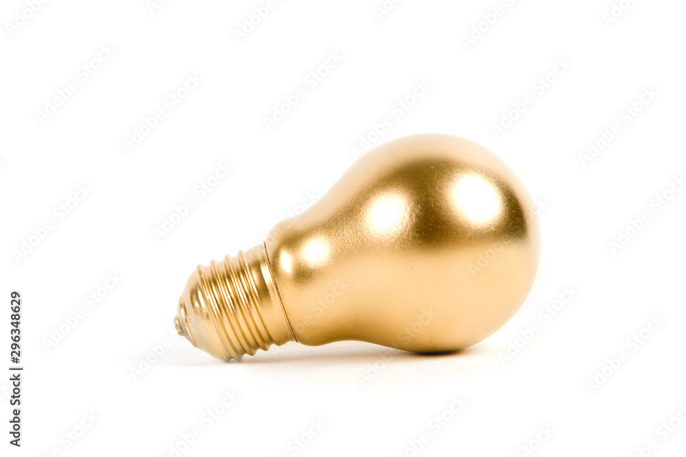 gold light bulb Stock Photo | Adobe Stock