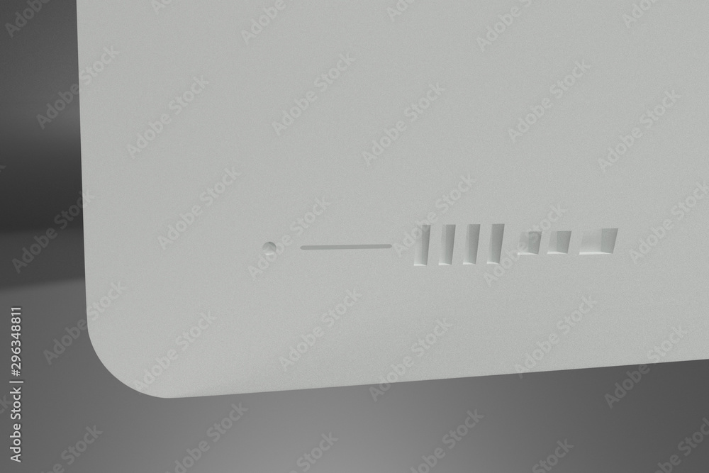 ภาพประกอบสต็อก Modern Desktop Computer. 3D Model High Resolution Render ...