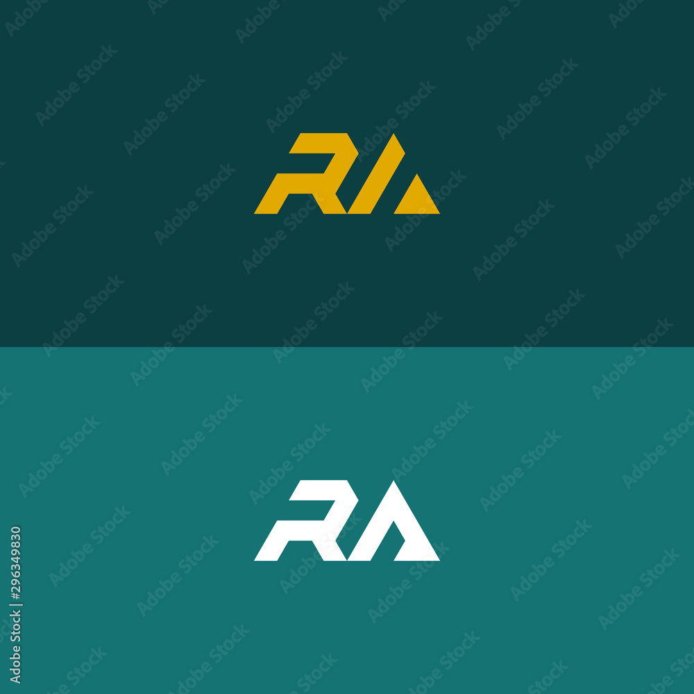 logo letter R and A Simple Stock Vector | Adobe Stock