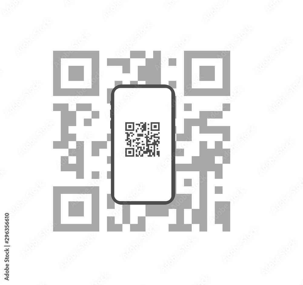 QR code mobile label - Stock Illustration Scan QR code from mobile ...
