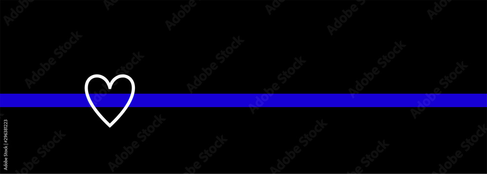 Thin Blue Line police support symbol Stock Illustration | Adobe Stock