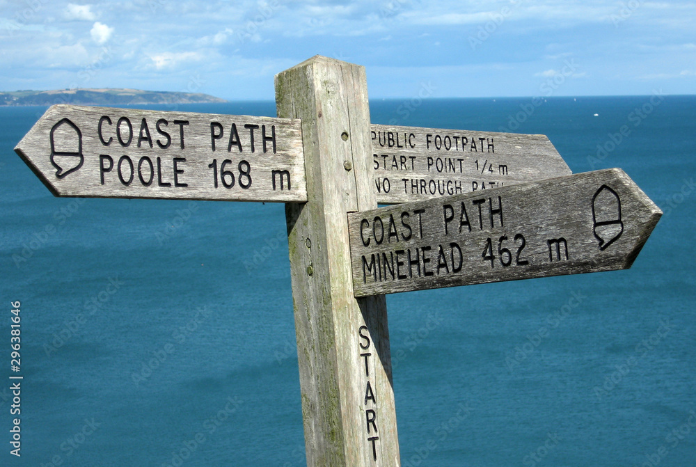 Both West Coast Path Sign Stock Photo | Adobe Stock
