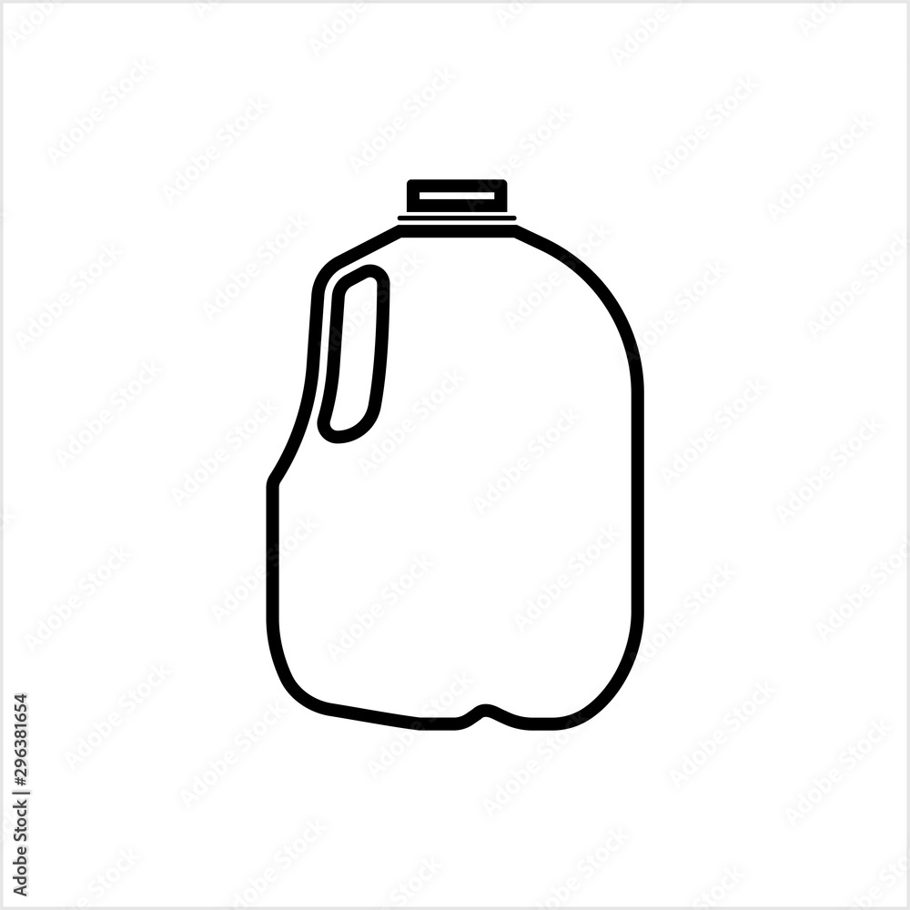 Gallon Of Milk Icon, Big Plastic Bottle Stock Vector | Adobe Stock