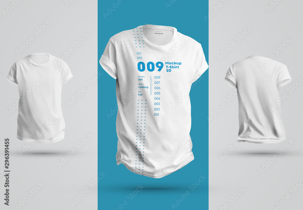 3 T-Shirt Mockups Stock Template | Adobe Stock
