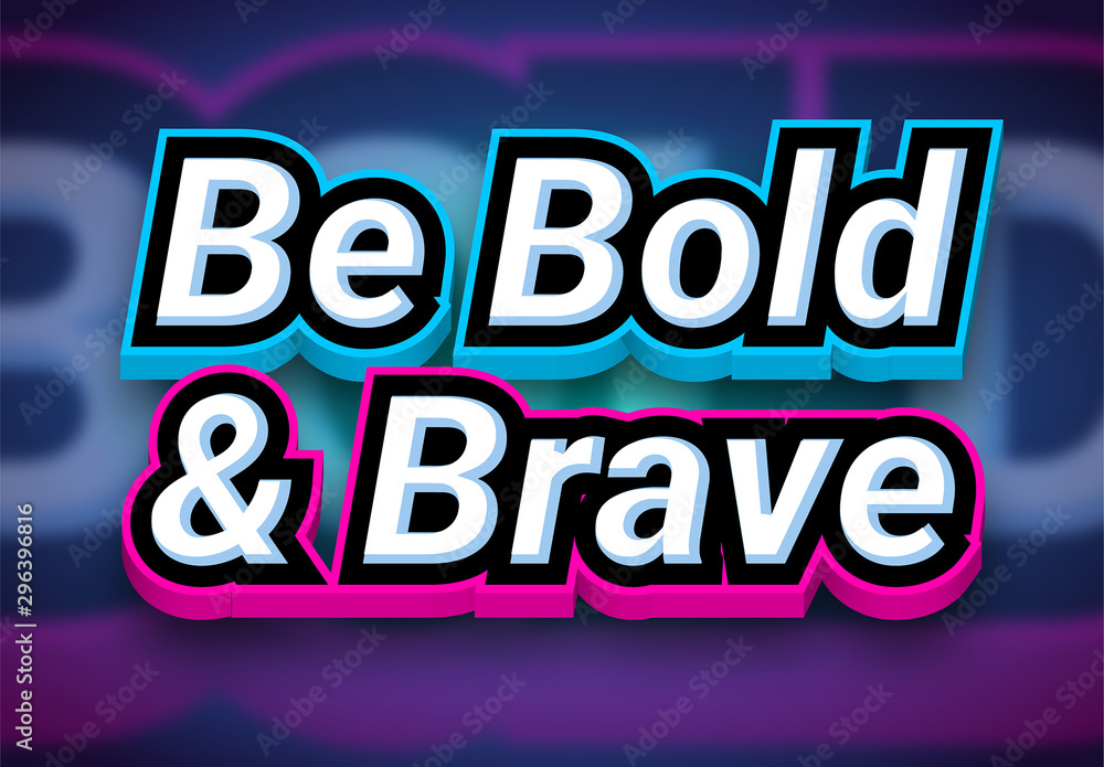 Thick Bold Colorful Text Effect Stock Template | Adobe Stock