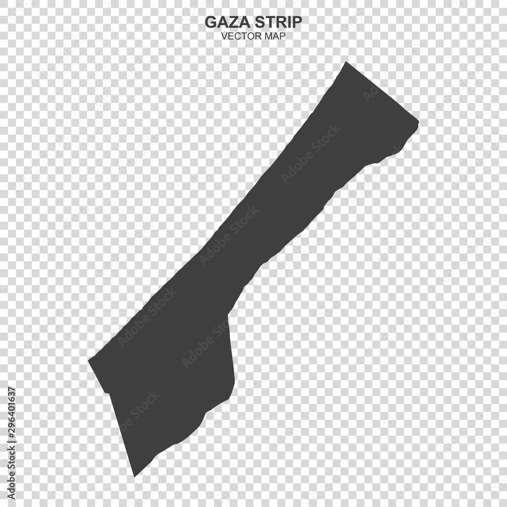 map of Gaza Strip isolated on transparent background Stock Vector ...