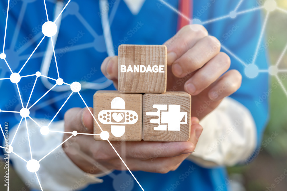 Modern bandage wound integument injury skin emergency treatment. Skin ...