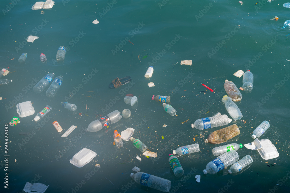 Sea trash, discarded plastic bottles causing environmental and visual ...