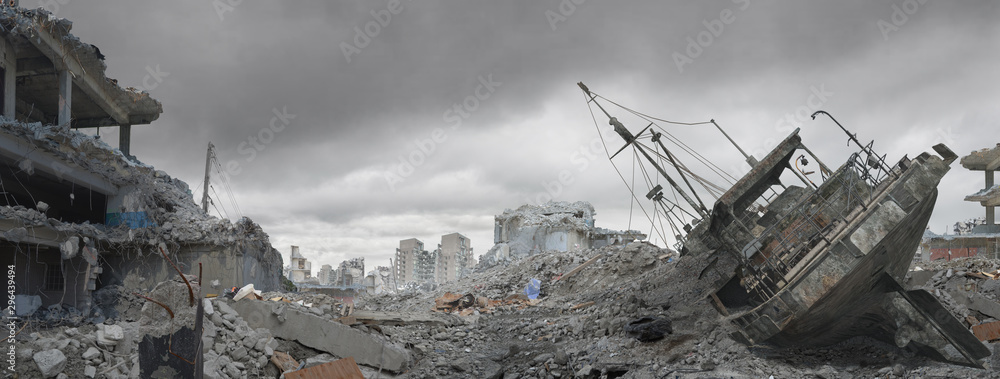 Disaster Landscape Stock Illustration | Adobe Stock