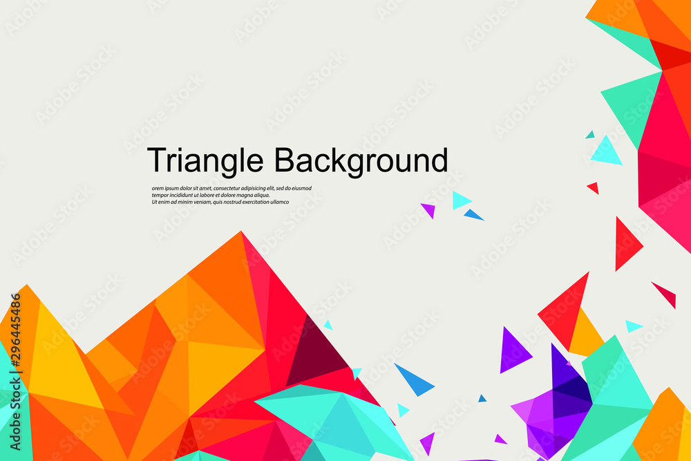 Triangle Background Elegant Stock Vector | Adobe Stock