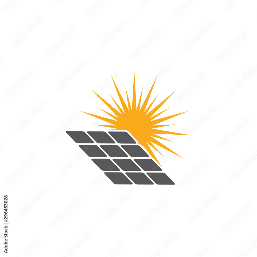 solar energy logo vector Stock Vector | Adobe Stock