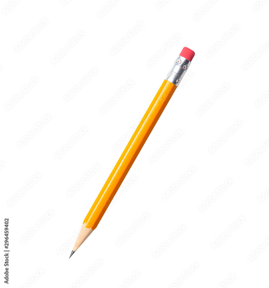 Tilted pencil isolated on white background Stock Photo | Adobe Stock