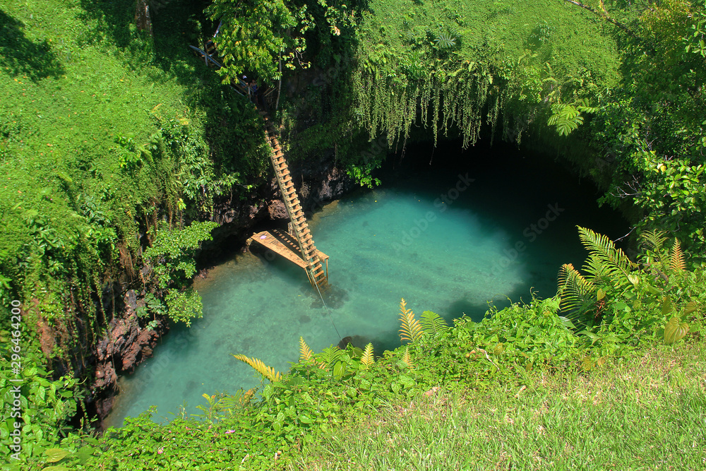 To-Sua Ocean Trench is located on the southeast coast of Upolu Island ...