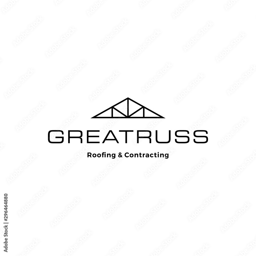 truss roof logo vector icon illustration Stock Vector | Adobe Stock