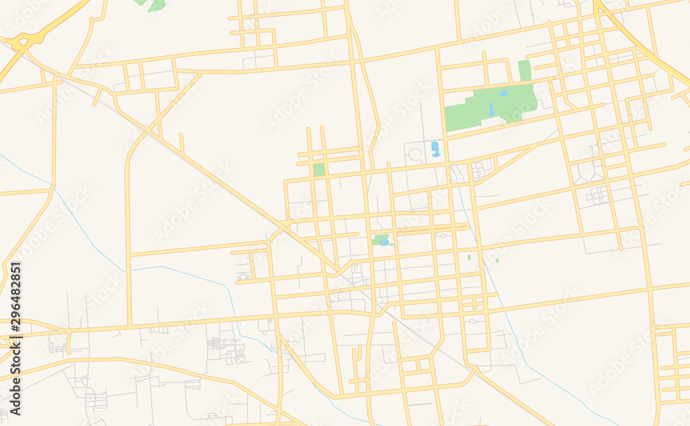 Printable street map of Langfang, China Stock Vector | Adobe Stock