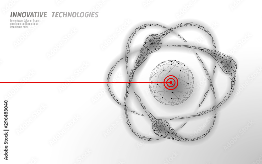 3D atom accelerator particle collider. Science physics atomic power ...