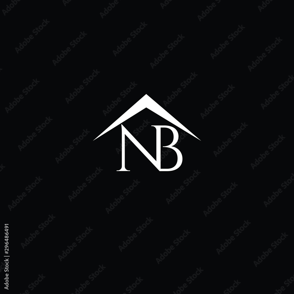NB initials real estate roof logo icon vector free download Stock ...