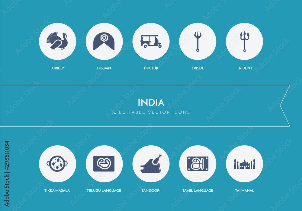 10 india concept blue icons Stock Vector | Adobe Stock