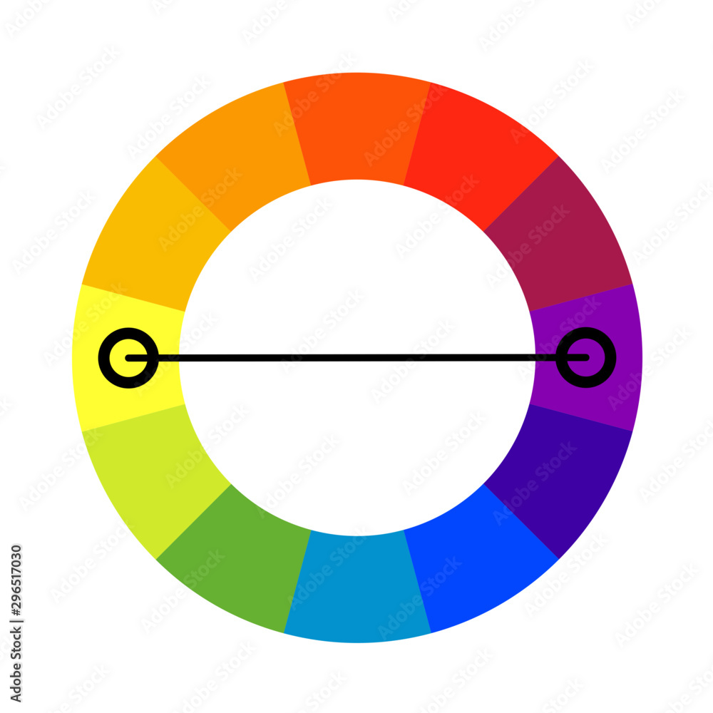complementary color scheme wheel Stock Vector | Adobe Stock
