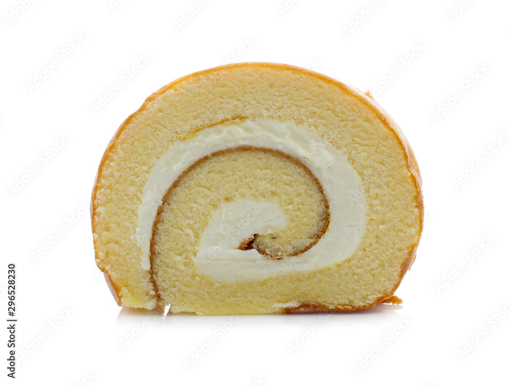 jam roll cakes isolated on white background 스톡 사진 | Adobe Stock