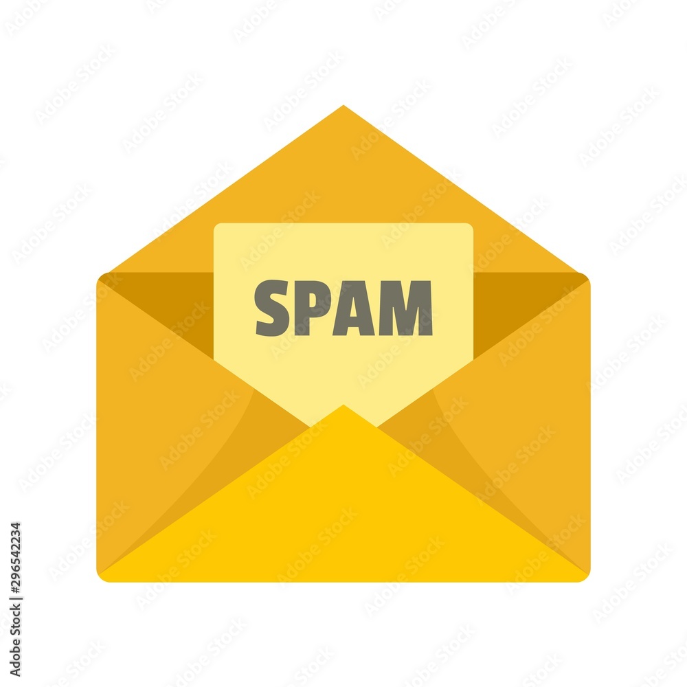 Mail spam icon. Flat illustration of mail spam vector icon for web ...