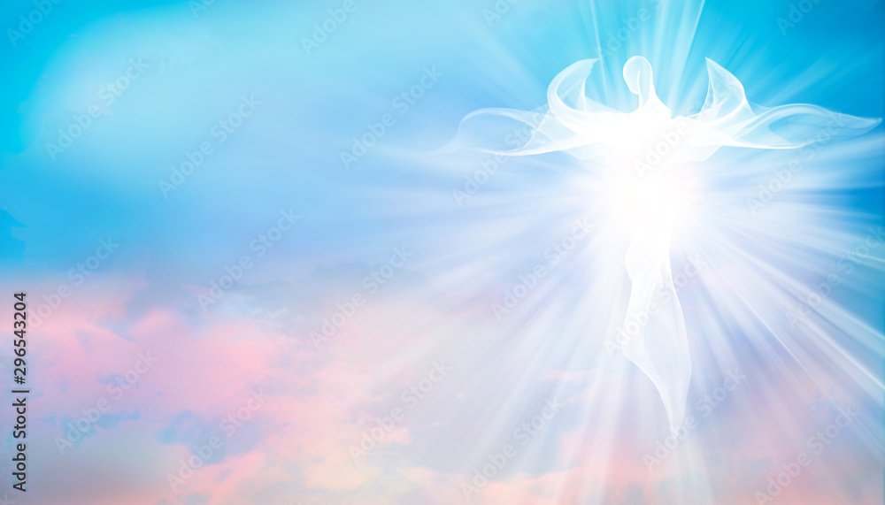Archangel. Heavenly angelic spirit with wings. Illustration abstract ...