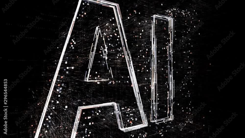 Vídeo do Stock: 4k AI animated word artificial intelligence tag cloud ...