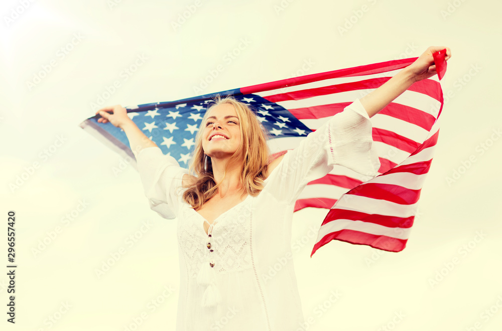 country, patriotism, independence day and people concept - happy ...